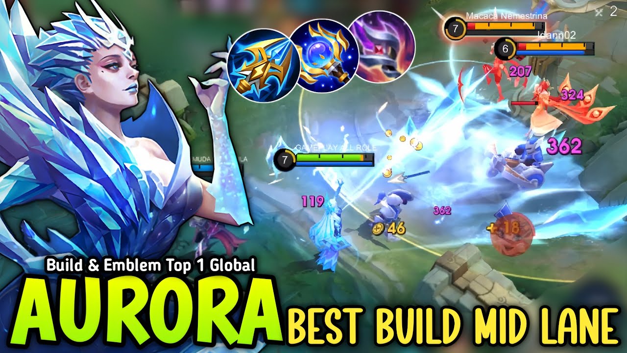 WTF DAMAGE!! AURORA BEST 1 SHOT BUILD FOR MID LANE AMAZING 😱 - BUILD ...