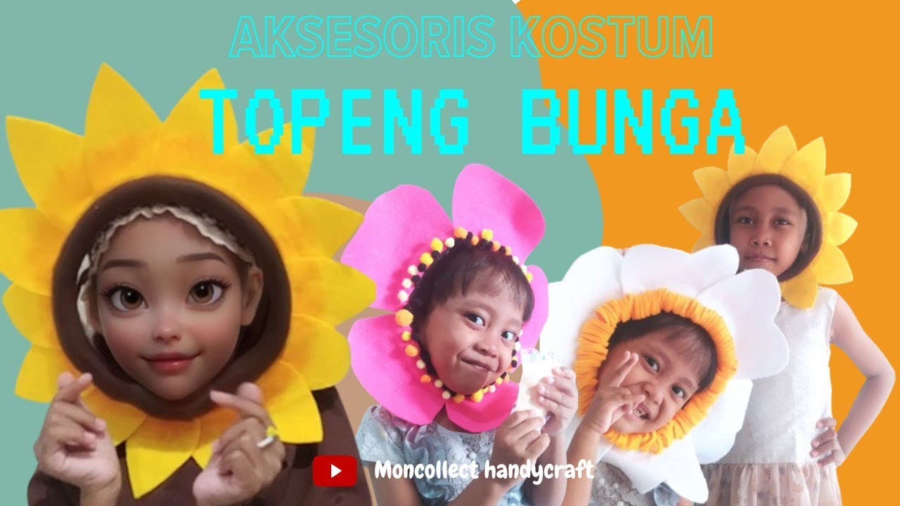 cara membuat topeng bunga untuk perlengkapan kostum || how to make ...