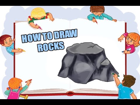 HOW TO DRAW ROCKS | PAINTED ROCK DRAWING IBIS PAINT X | EASY DRAWING ...
