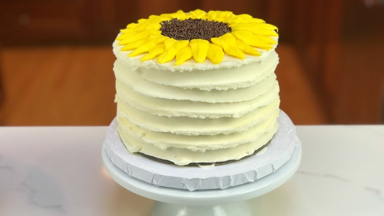 How to Make a SUNFLOWER CAKE | Baking with Ryan - YouTube