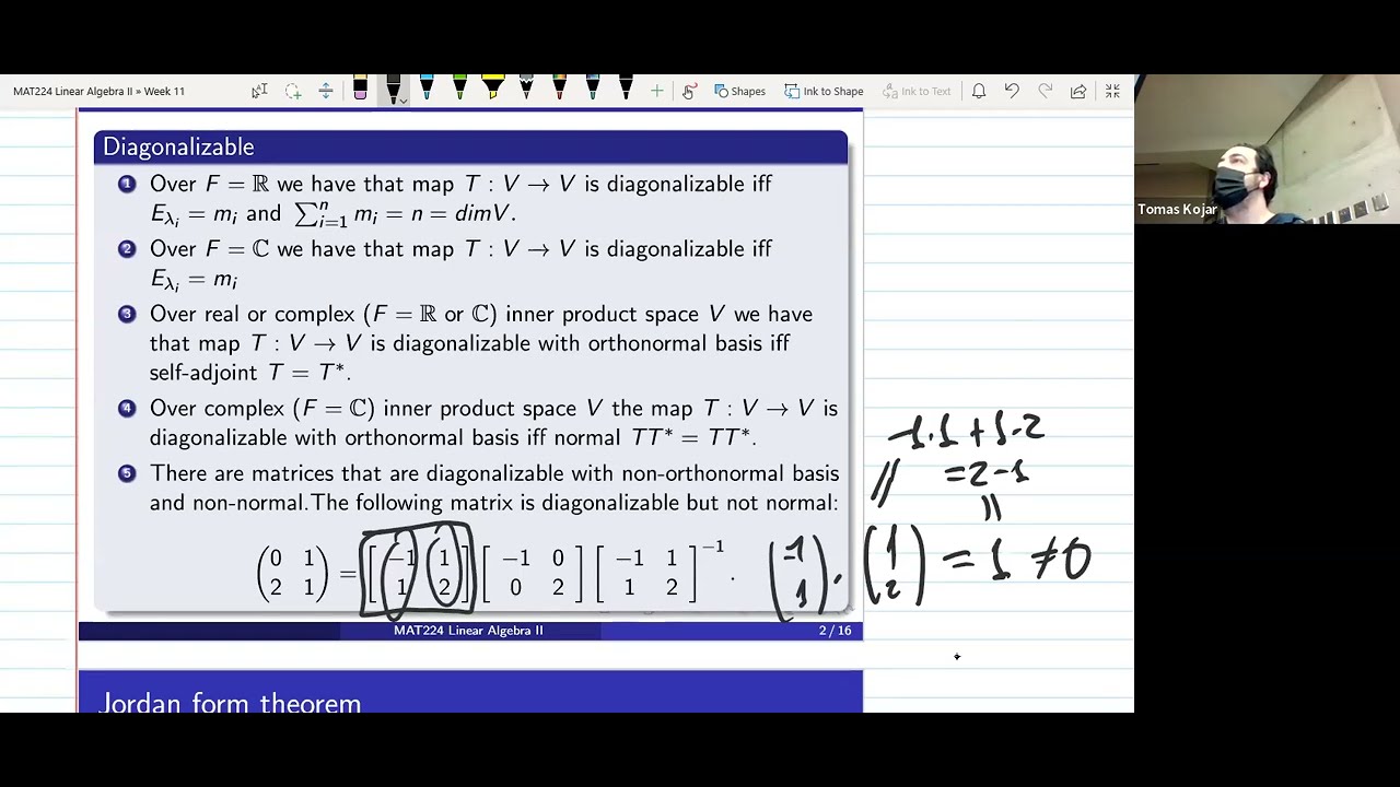 Jordan block theorem part I of II - YouTube