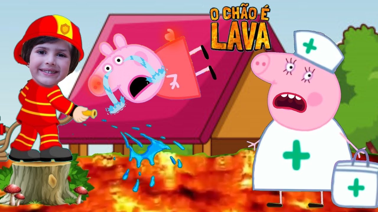 PEPPA Boo Boo Song ( CHÃO É LAVA) PEPPA SE MACHUCOU / More Nursery ...