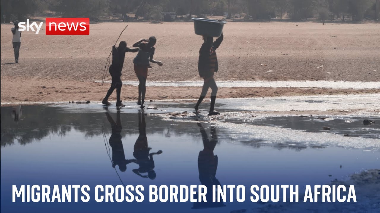 Migrants from Zimbabwe jump border into South Africa with ease - YouTube