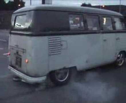VW camper van burnout - YouTube