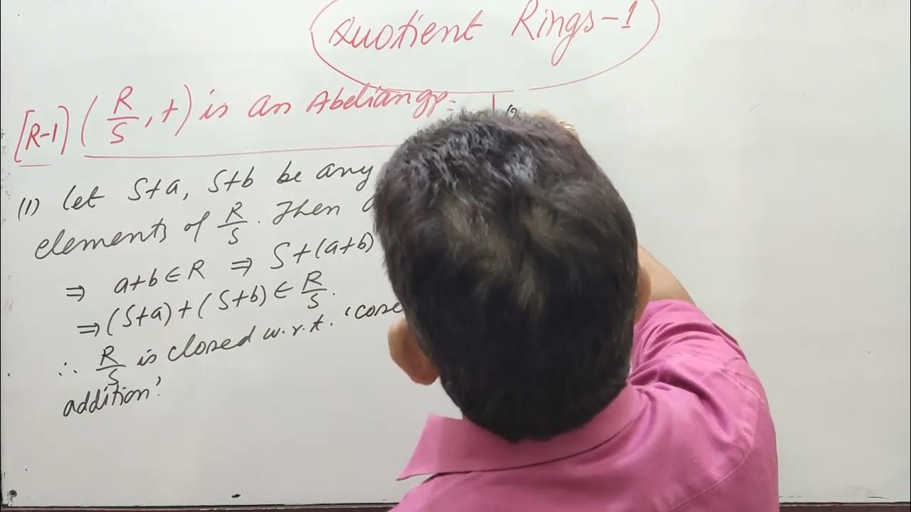 Quotient Rings 1,by Yogendra Bahadur Singh - YouTube
