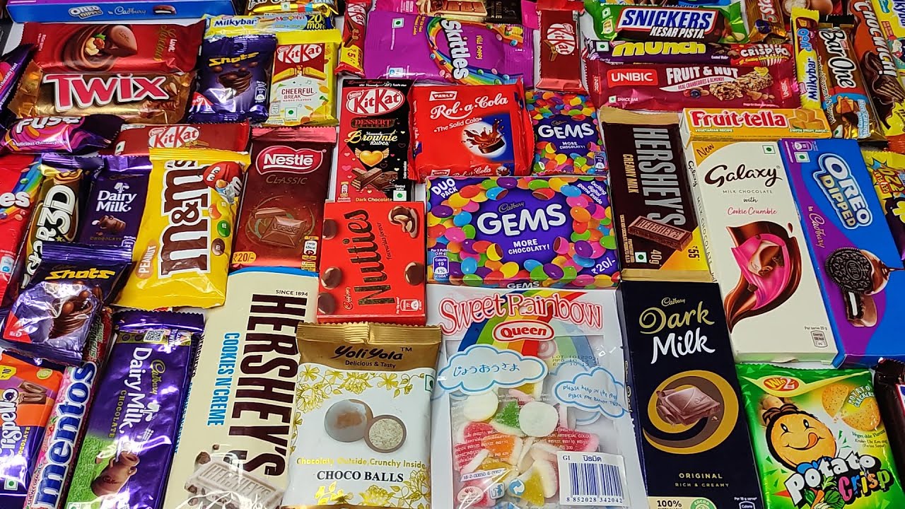 Lots Of Candieschocolate Opening Video Sweet Rainbow Jelly Candy Some Candies Lulu Chocolate