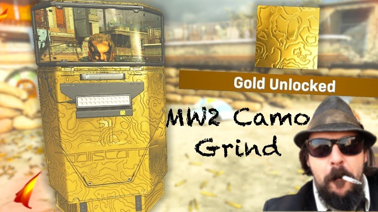 MW2 Camo Grind Gold Riot Shield * - YouTube