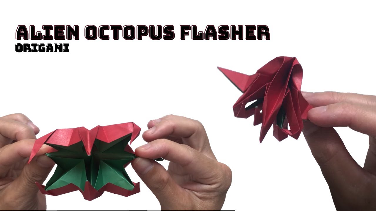 How to Make Paper Alien Octopus Flasher - Step by Step - YouTube