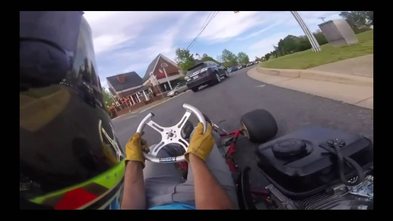 GO KART police chace - YouTube