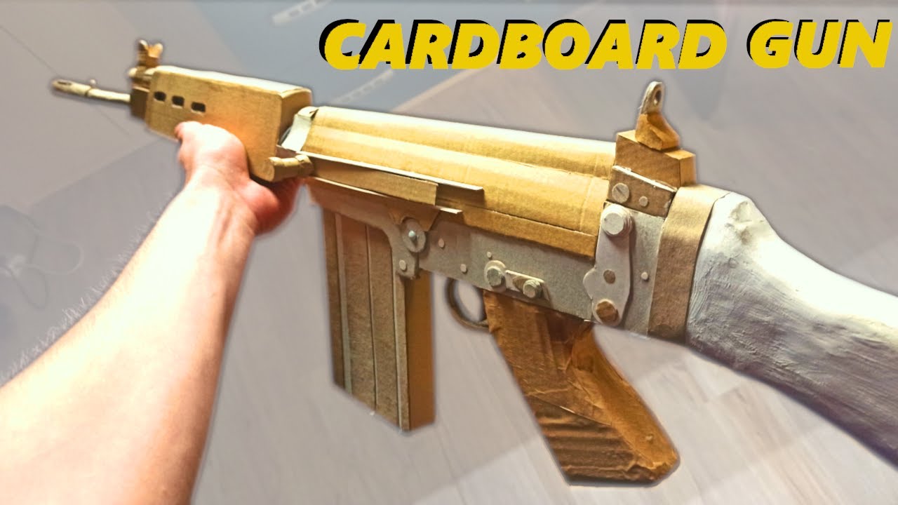 Cardboard Rifle (FN FAL) - YouTube