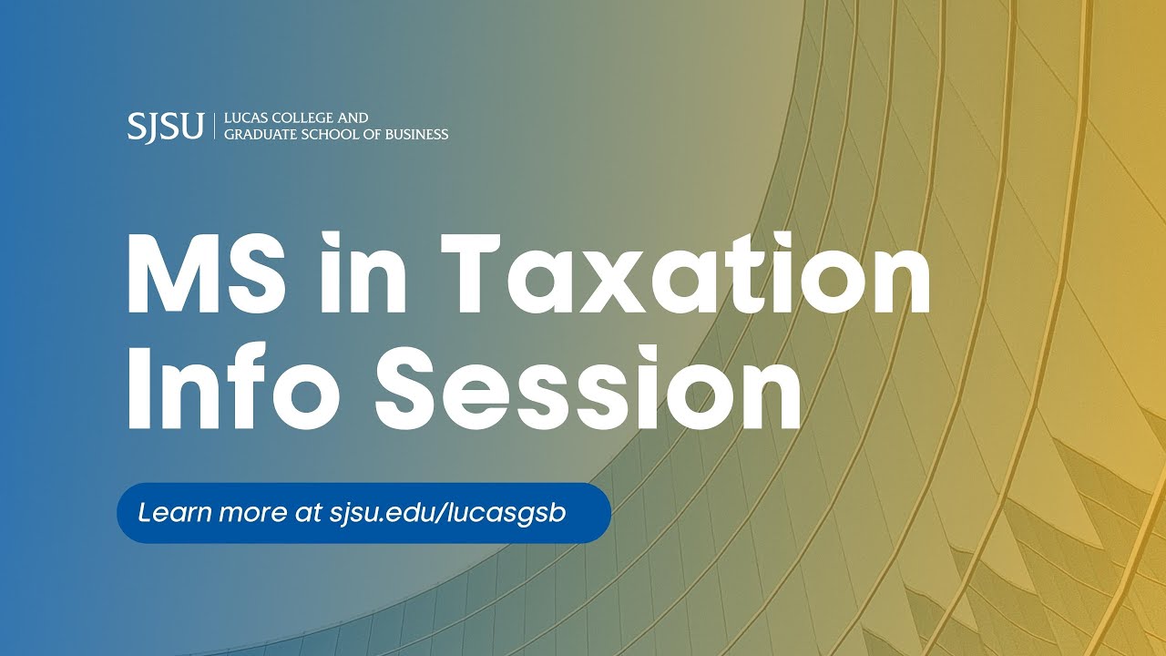 MS in Taxation Program Info Session - YouTube