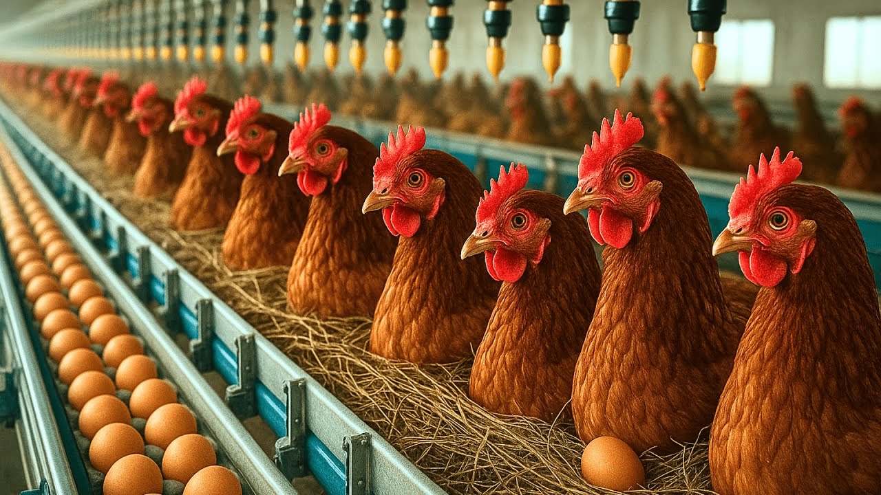 “Super Modern Chicken Farm: The Process of Raising Chickens to Lay ...