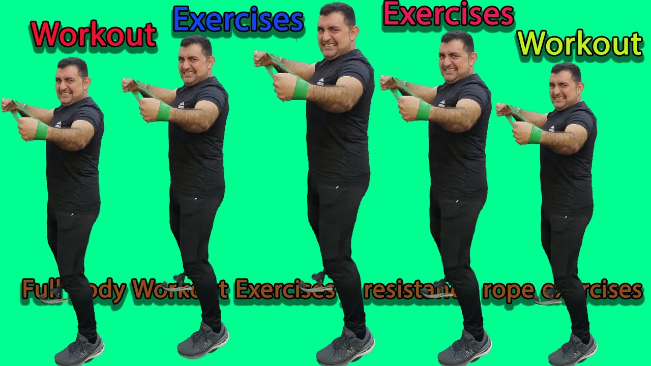 Full Body Workout Exercises _ resistance rope exercises - YouTube