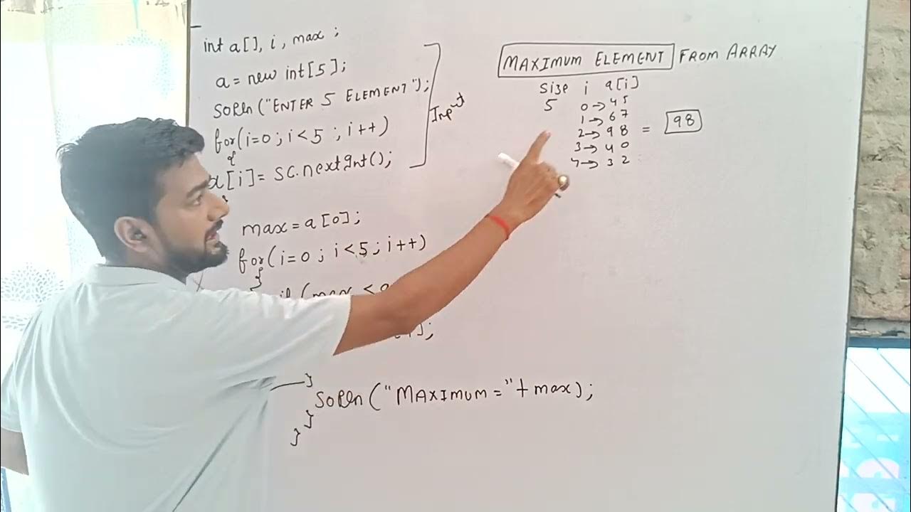 maximum element in array - YouTube