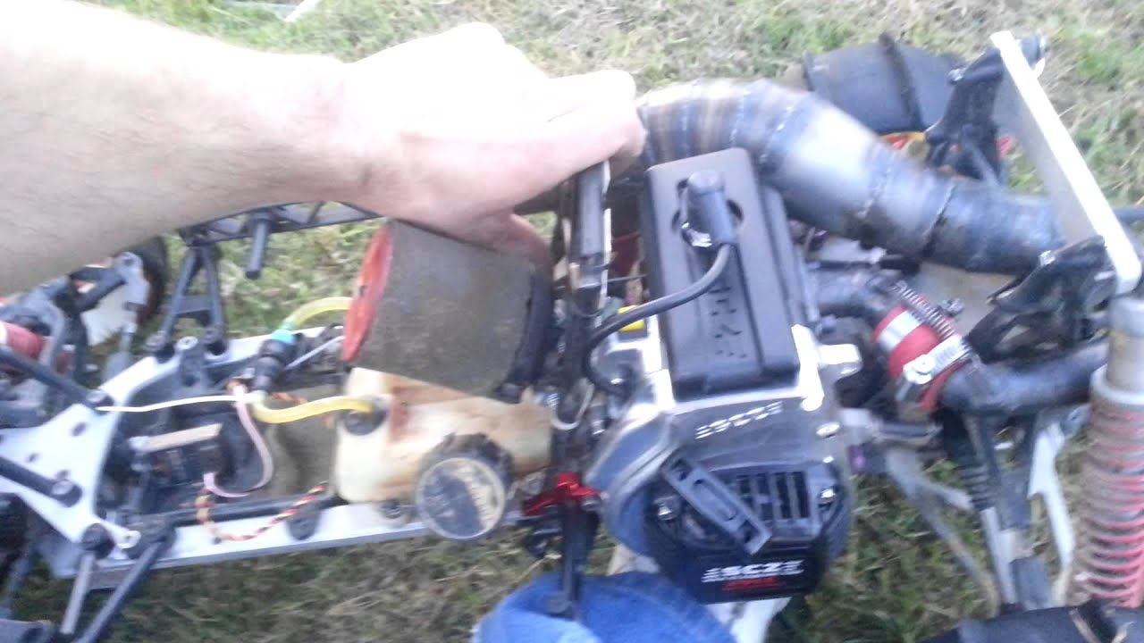Hpi baja first Start with SCZ E290 engine - YouTube