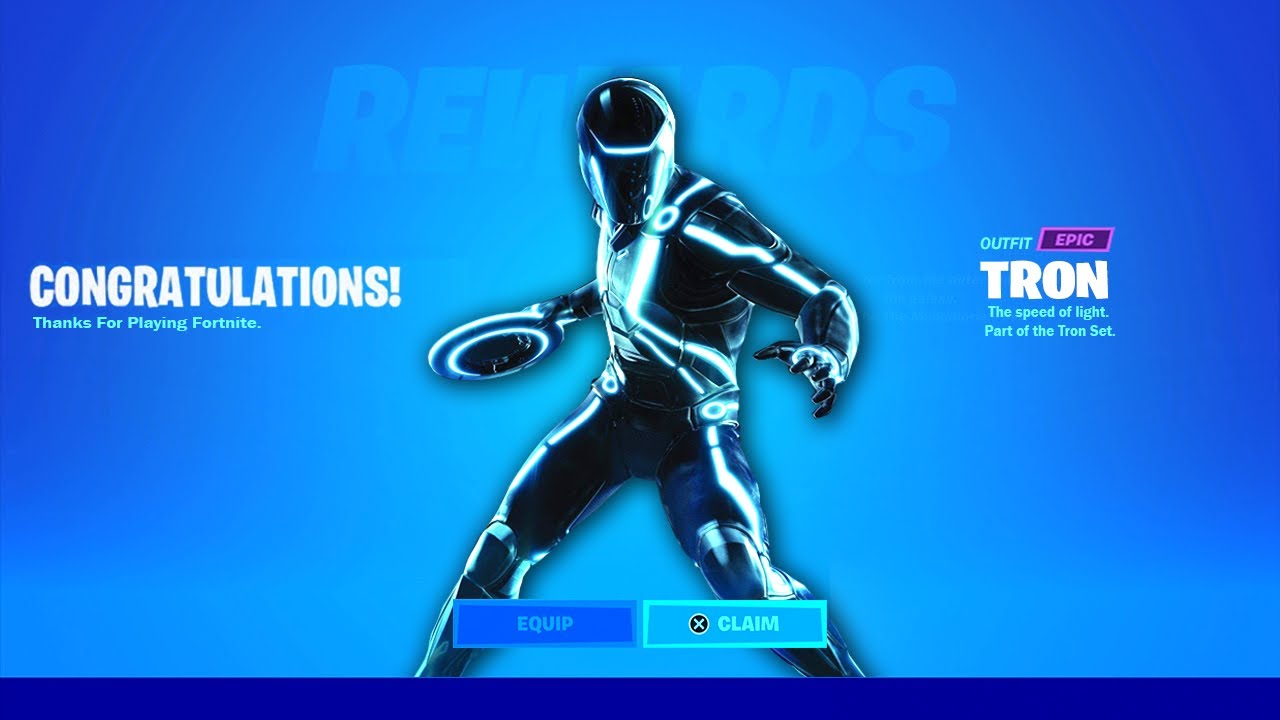 How To Get Tron Skin NOW In Fortnite! (Unlock Tron Skin) New Tron Skins ...