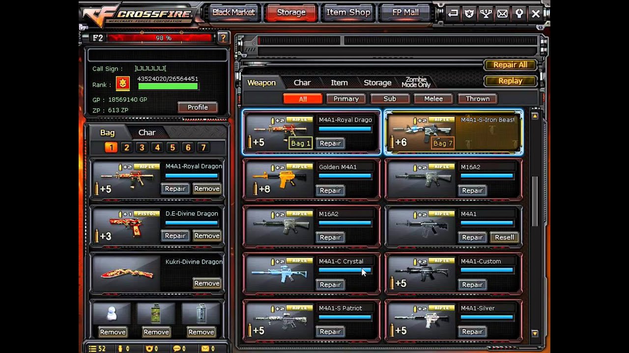 CROSSFIRE NA SELLING ACCOUNT (10 VIP's) - YouTube