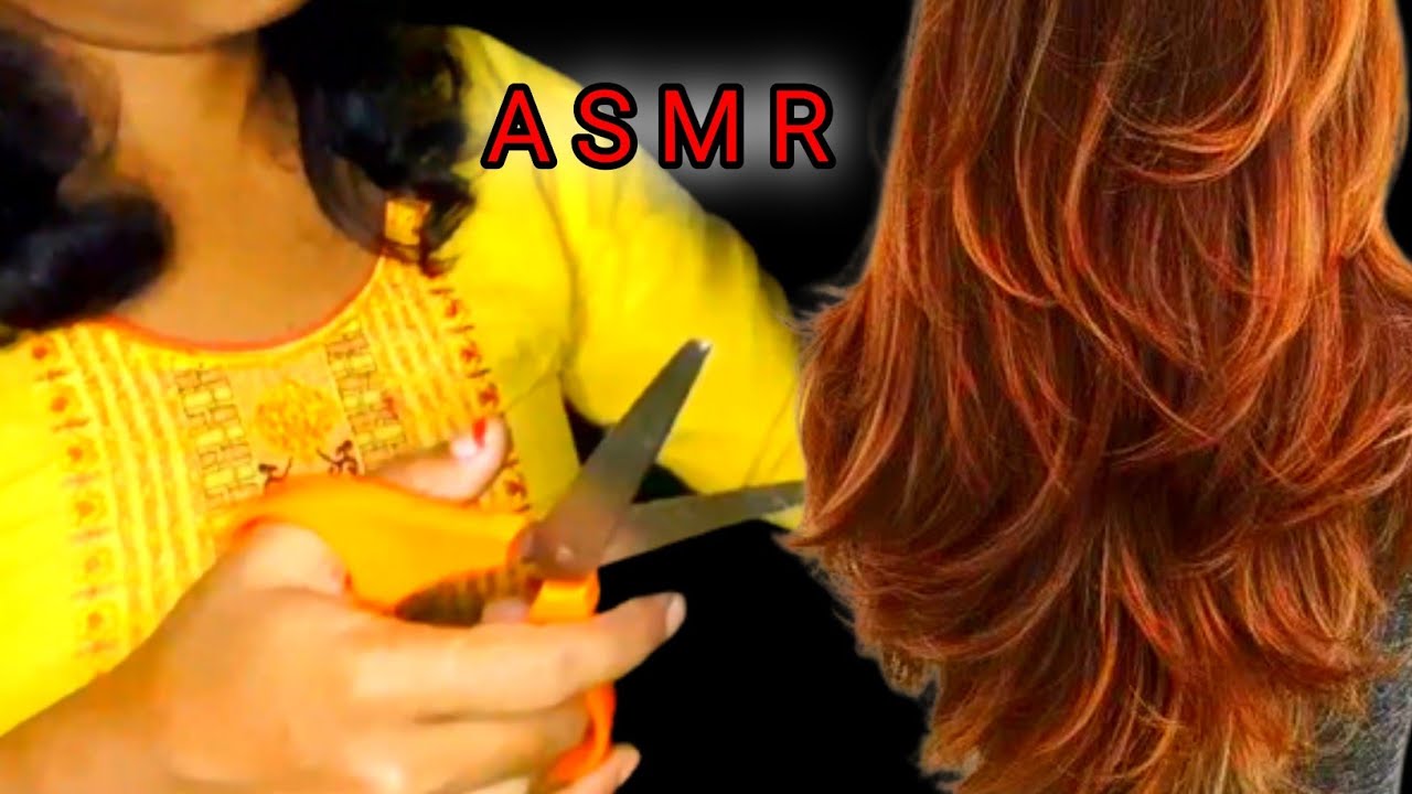 ASMR Professional Fast Haircut & Hair Styling hair cut 💇‍♀️ (Personal ...
