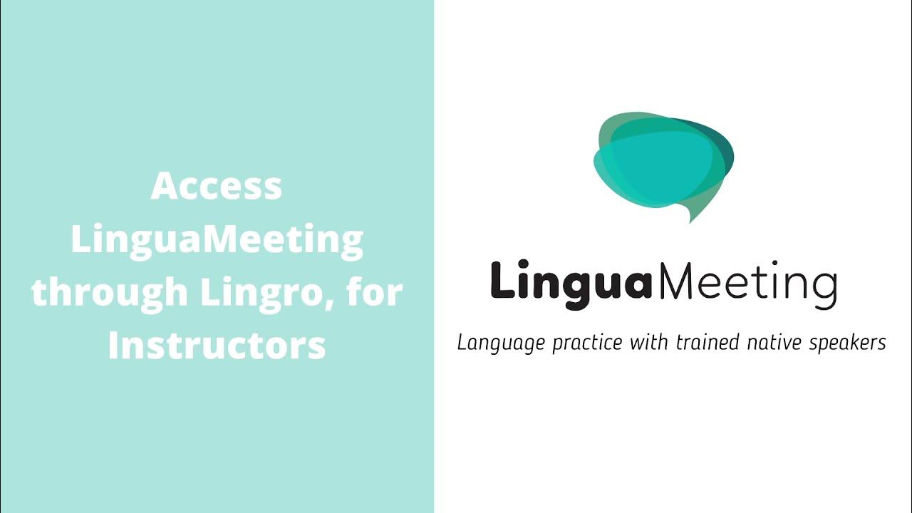 Access LinguaMeeting through LingroLearning for Instructor - YouTube