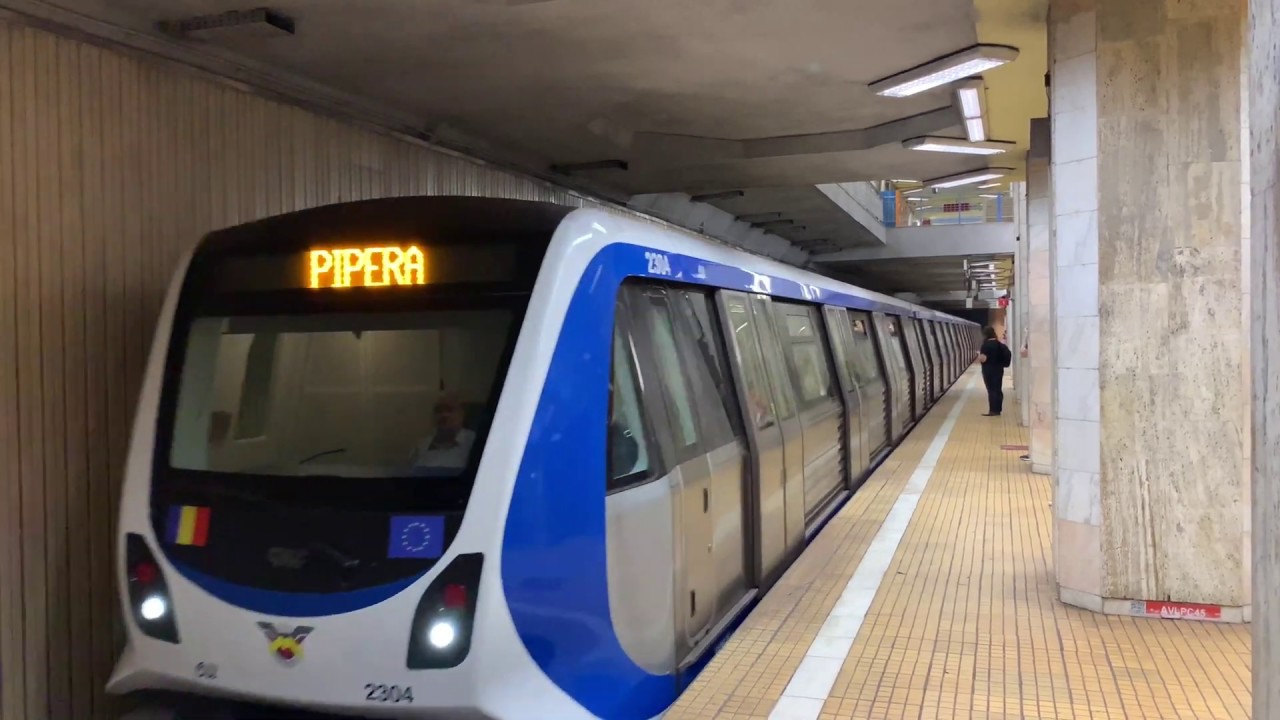 [4K]Bucharest Metro-CAF trains on M2:Constantin Brâncoveanu,Dimitrie ...