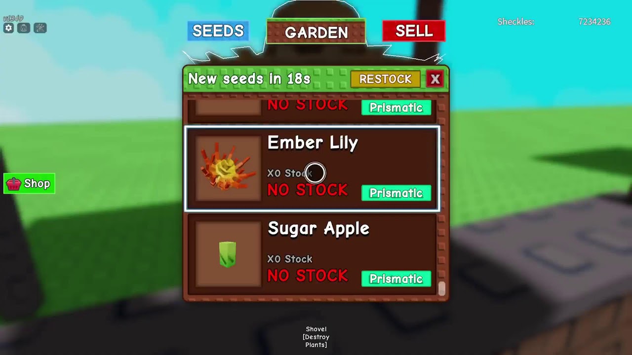 Roblox grow a garden beanstalk ember Lily Sugar apple - YouTube