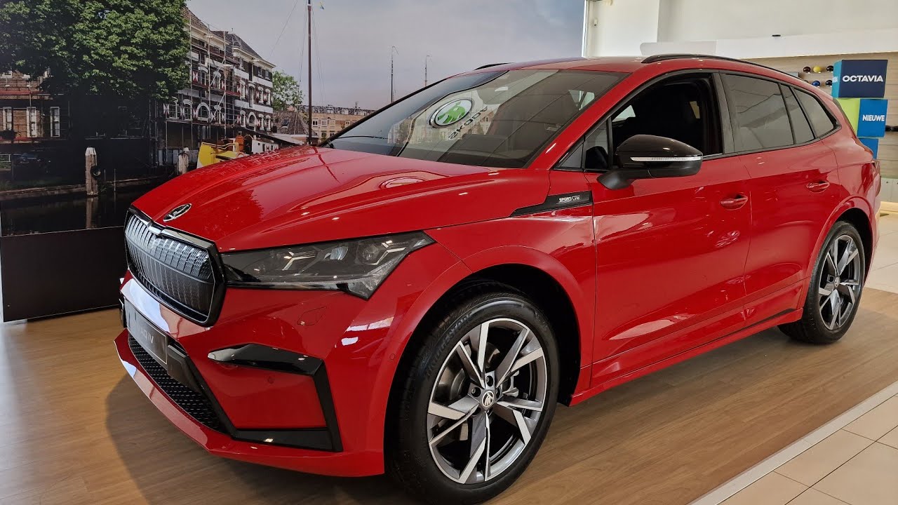 Skoda Enyaq IV 60 Sportline in Velvet Red Walk Around in 4K 20" Vega ...
