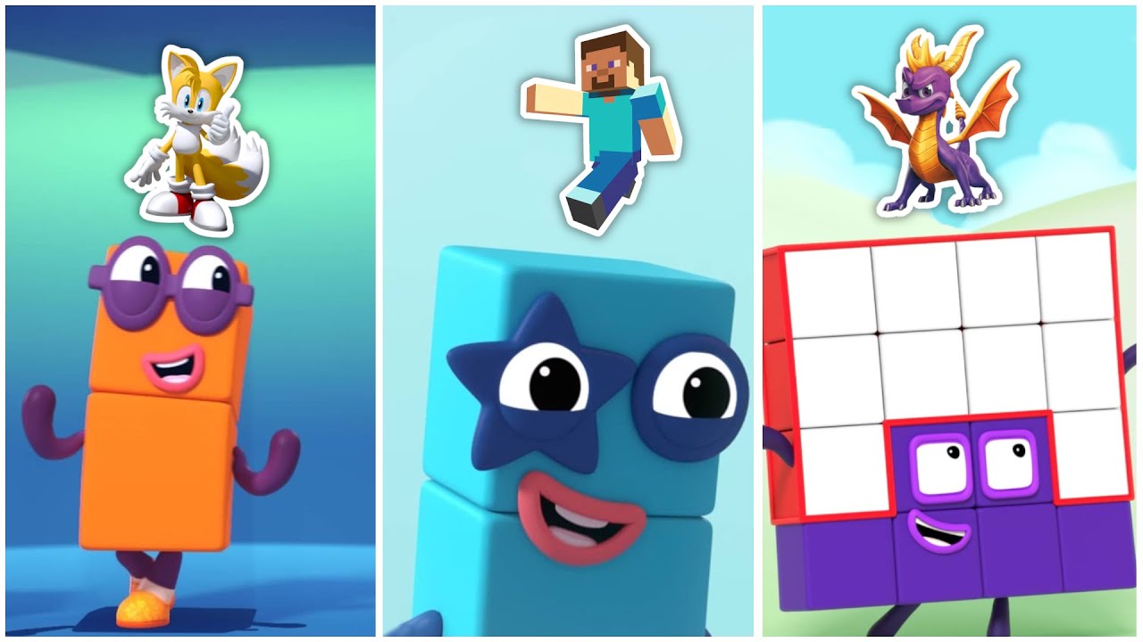 Numberblocks and their Favourite Video Game Characters - YouTube
