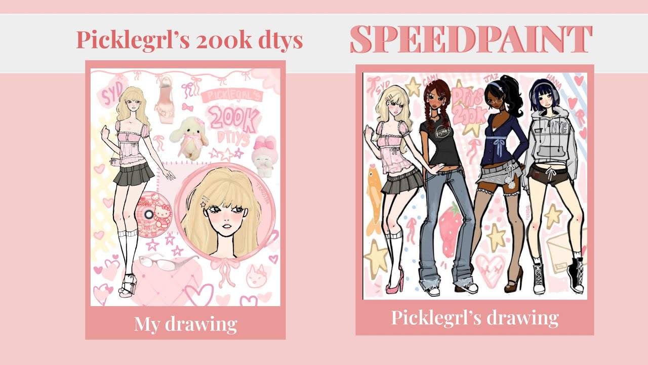 🤍🎀🍧📀 [ SPEEDPAINT ] My drawing for Picklegrl’s 200k DTYS 🤍🎀🍧📀 FIRST VID ...