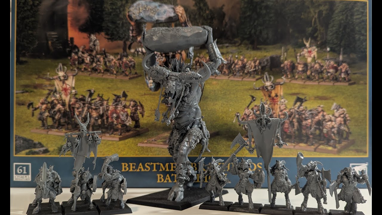 Model Kit Showcase: Warhammer: The Old World - Beastmen Brayherds Battalion - YouTube