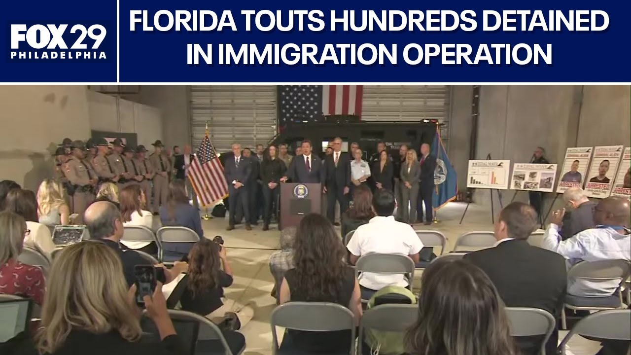 Florida immigration operation leads to hundreds detained - YouTube
