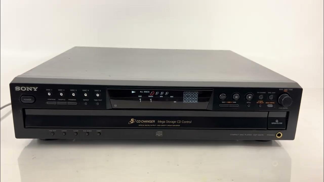 SONY CDP-CE275 5-Disc CD Changer Compact Disc Player - YouTube