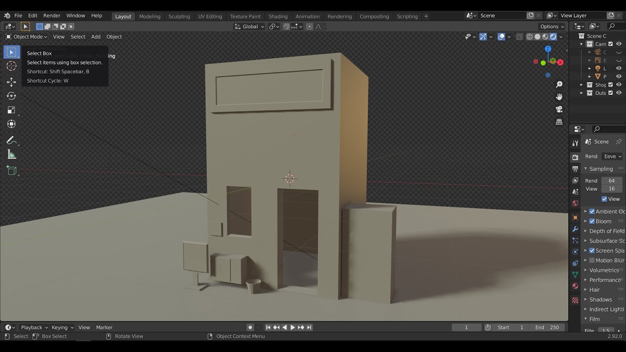 Modelling Cafe 3D | Blender | Part 1 - YouTube