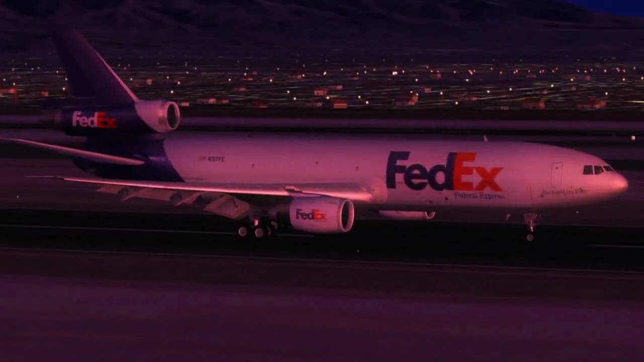 HD FSX FEDEX DC-10 FLIGHT UTX MEGASCENERY REX2.0 - YouTube