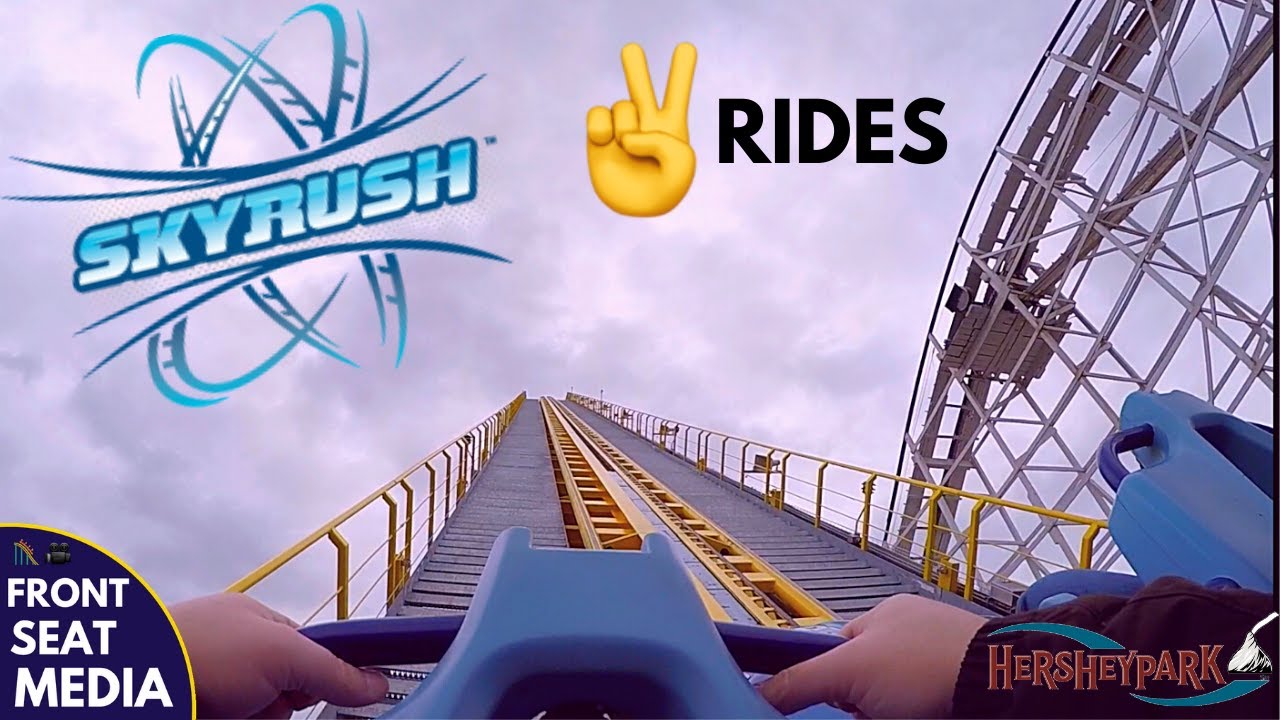 Two Rides on Skyrush roller coaster at Hersheypark + BONUS 3rd Ride ...