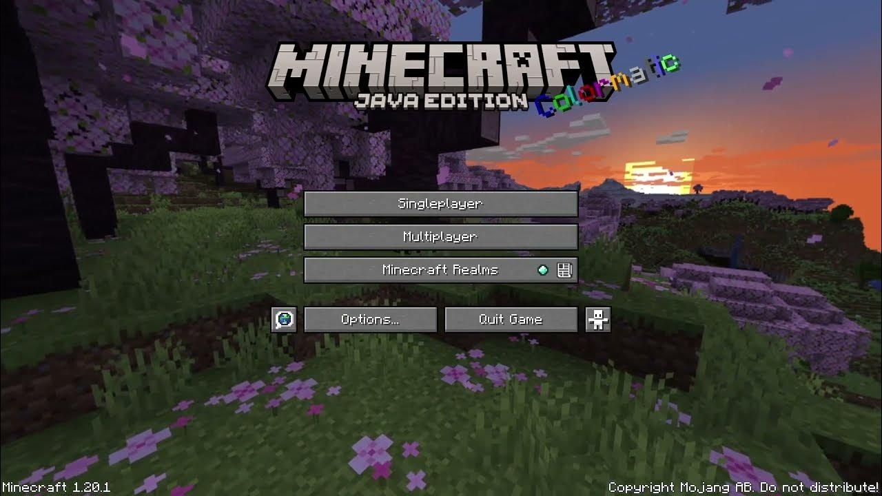 Rare Minecraft 1.20 COLORMATIC Cherry Blossom Menu - YouTube