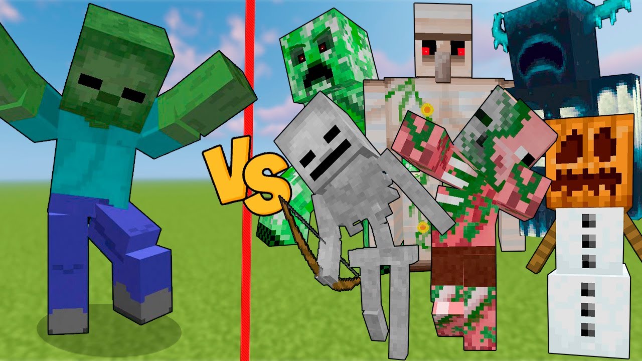 TITAN ZOMBIE vs All Titan mobs in minecraft / Minecraft battle - YouTube