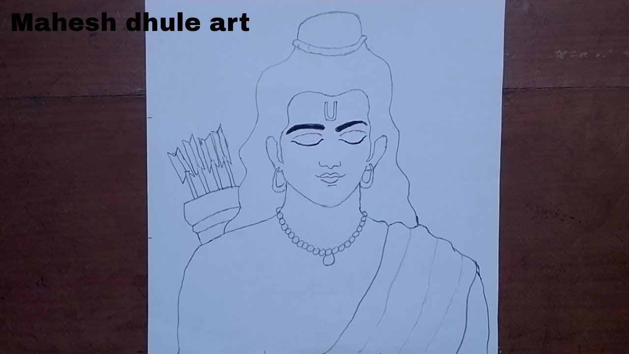 Chitra | Easy Ram Ji Drawing for Beginners | How to Draw Lord Rama Step ...