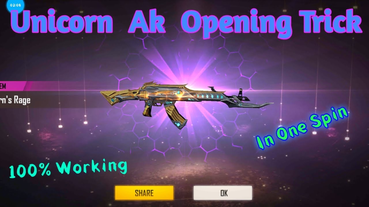 Unicorn Rage AK Skin In Free | Best AK Skin In Free Eire - YouTube
