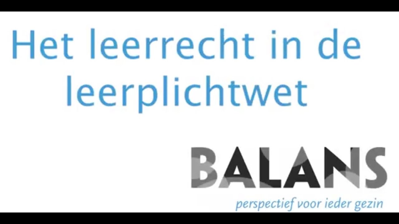 Leerrecht in de leerplichtwet - YouTube