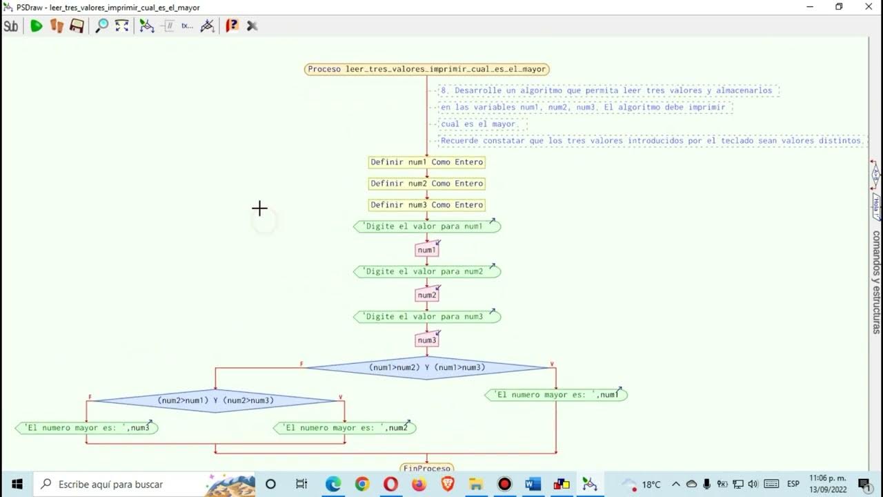 8. Leer tres valores imprimir cual es el mayor - YouTube