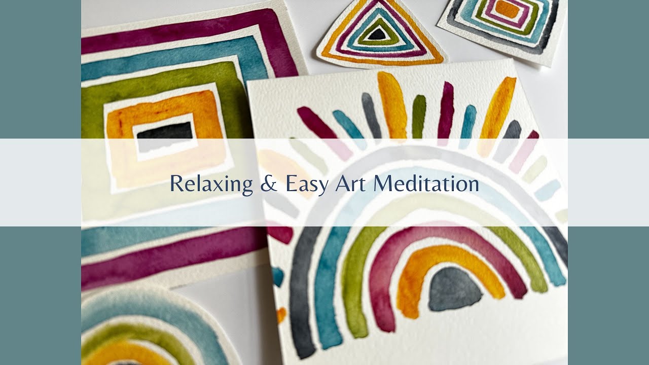 Easy Art Meditation-Simple Colorful Shapes-Relax With Peaceful Music ...
