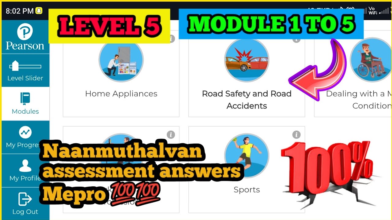 Level 5 ( Module 1-5 ) Mepro 1st Year Naanmuthalvan Assessment Answers💯 ...
