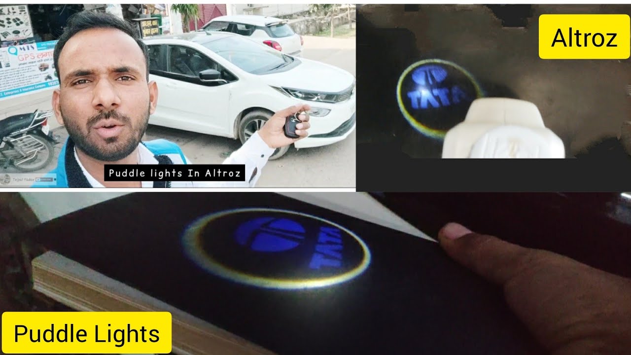 tata Altroz - Puddle Lights installation full complete video of fitting ...