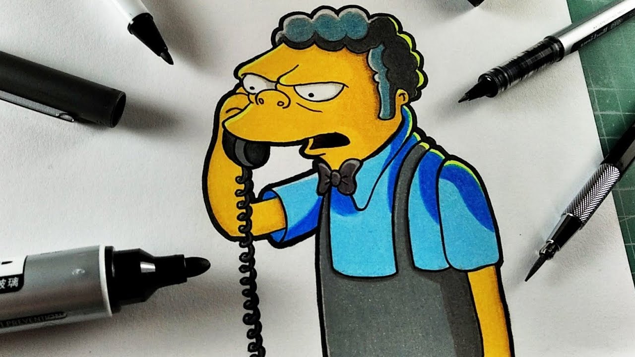 Como Desenhar o Moe Szyslak Os simpsons - Cómo dibujar a Moe - How to ...