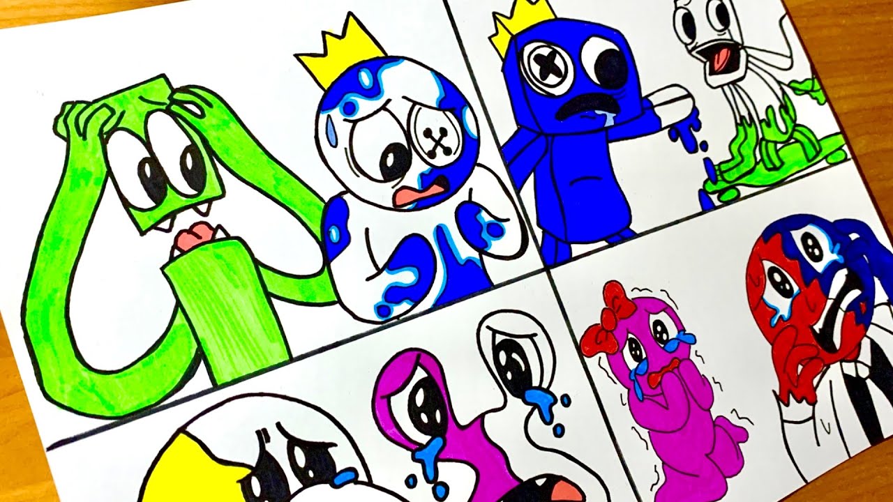 DRAWING RAINBOW FRIENDS, But the COLORS are MISSING?! Part 2 - YouTube