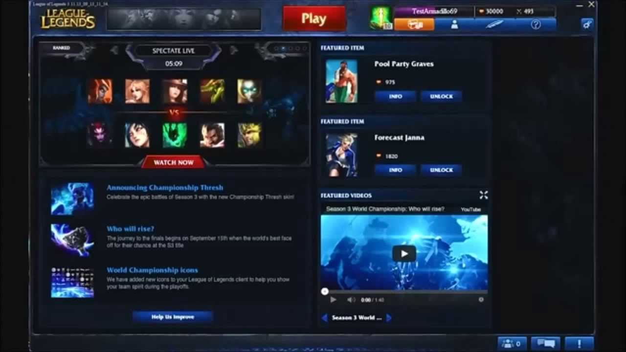 League of Legends Free RP season 4 Official - YouTube
