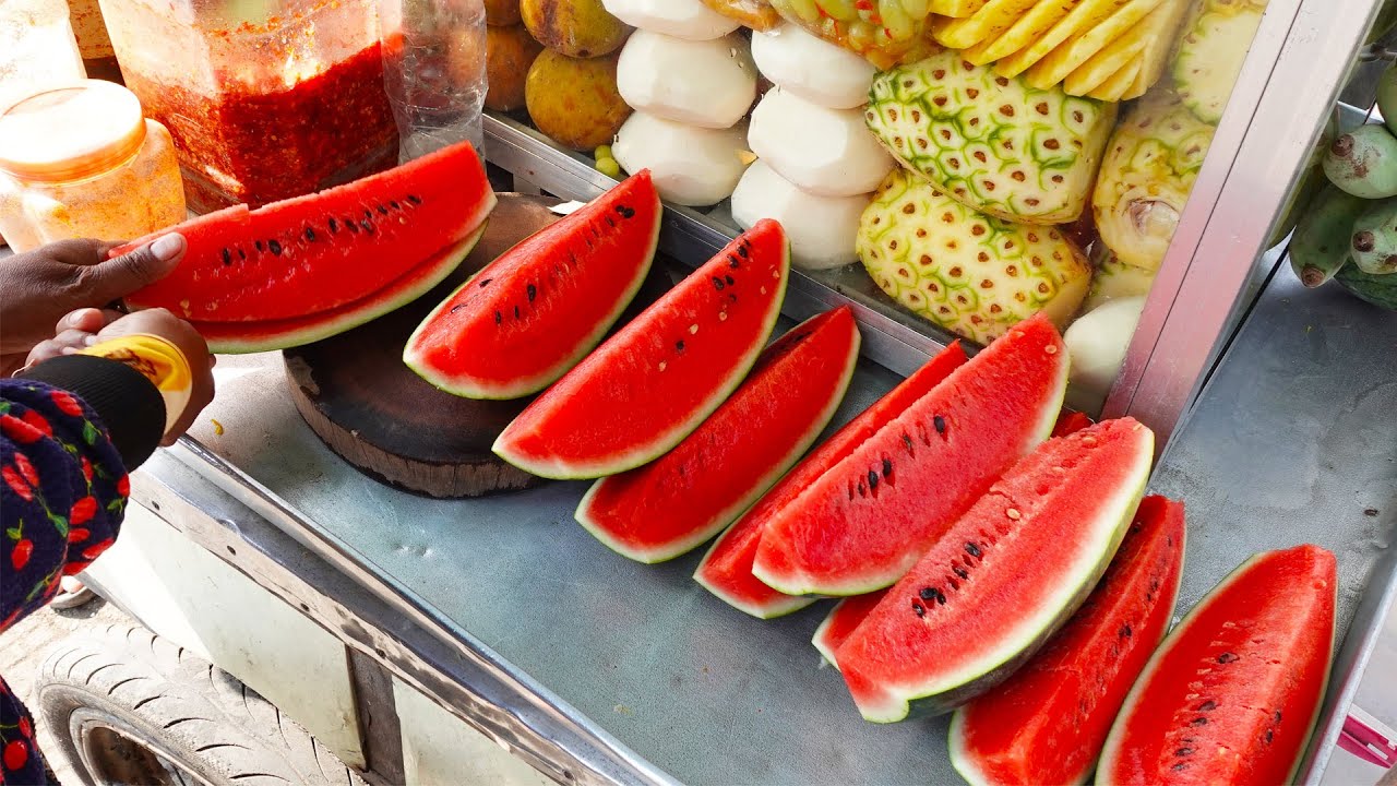 For Watermelon Lover! So Sweet & Juicy- Watermelon Cutting Skills - YouTube