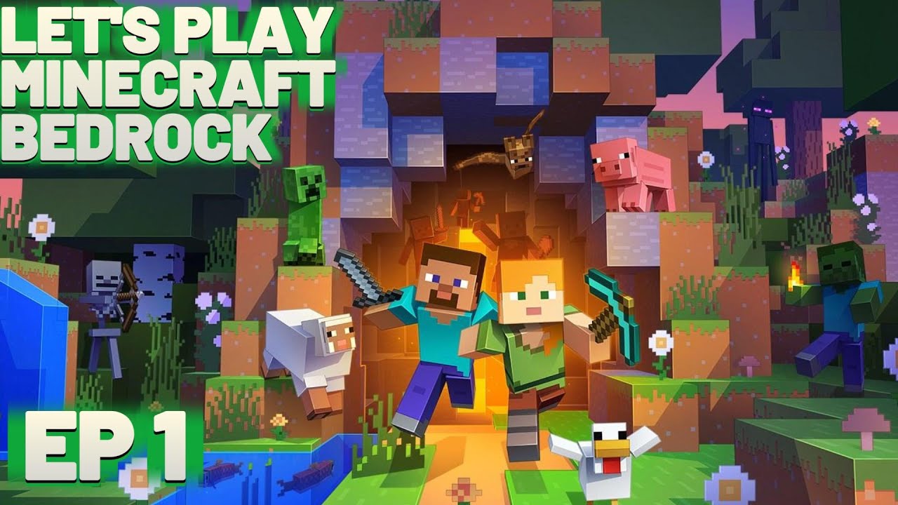 Minecraft Bedrock Let's Play - Ep. 1: Humble Beginnings - YouTube