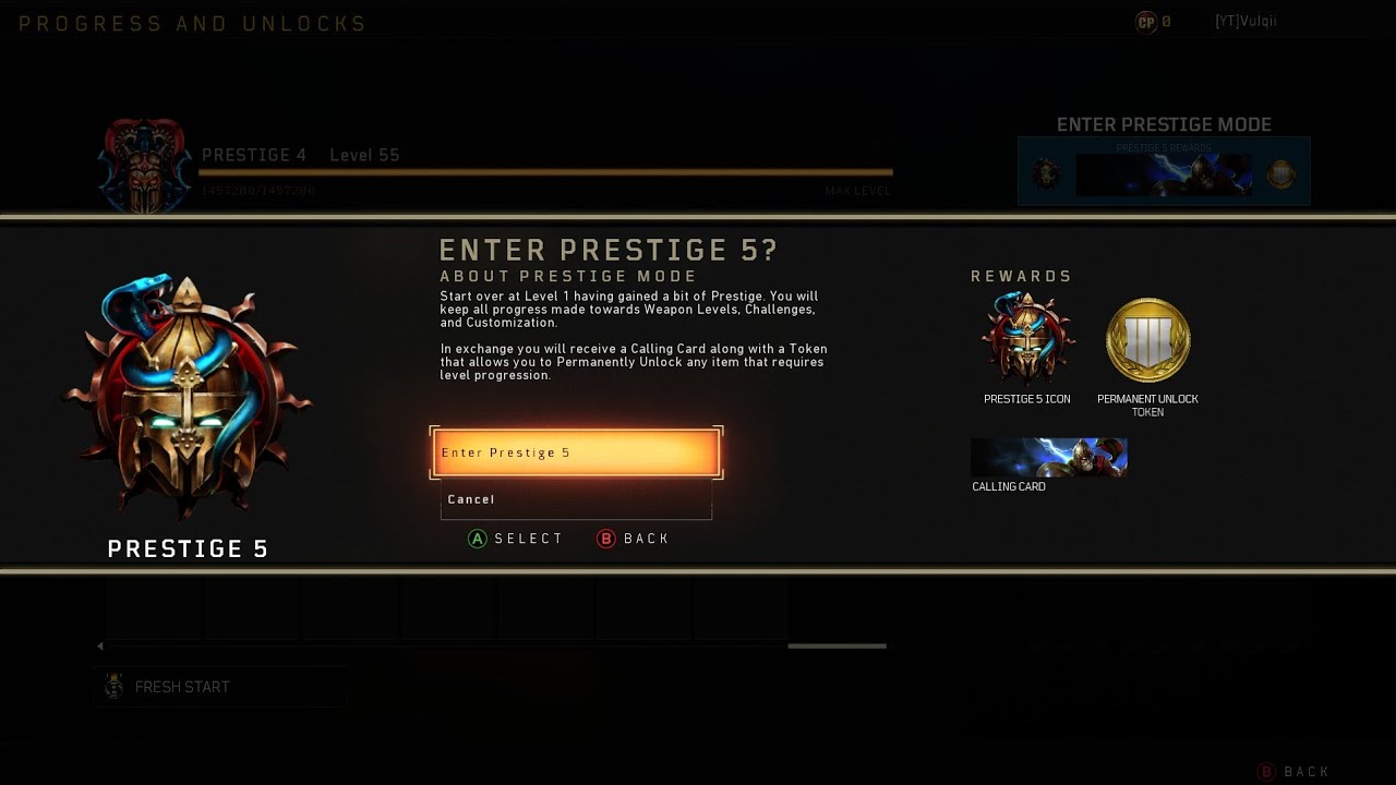 I Unlocked *PRESTIGE 5* In COD Bo4 (very epic btw) - YouTube