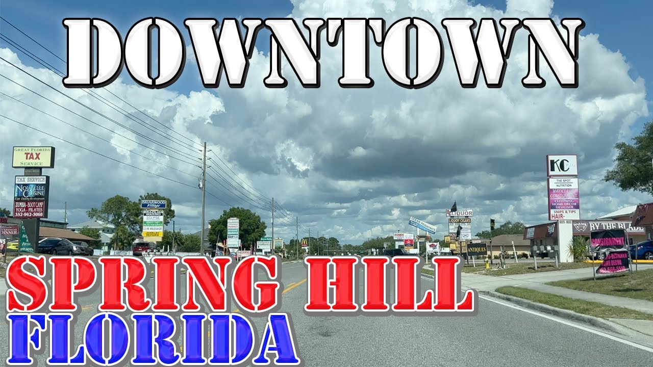 Spring Hill - Florida - 4K Downtown Drive - YouTube